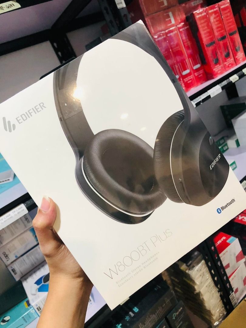 Edifier W800BT Plus Wireless Bluetooth Stereo Headphones Black, Audio ...
