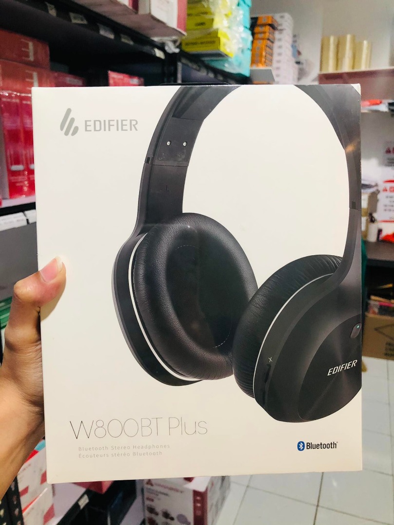 Edifier W800BT Plus Wireless Bluetooth Stereo Headphones Black, Audio ...