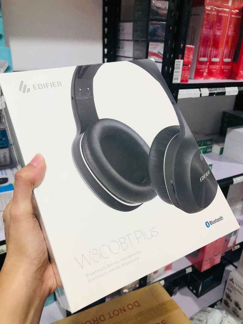 Edifier W800BT Plus Wireless Bluetooth Stereo Headphones Black, Audio ...