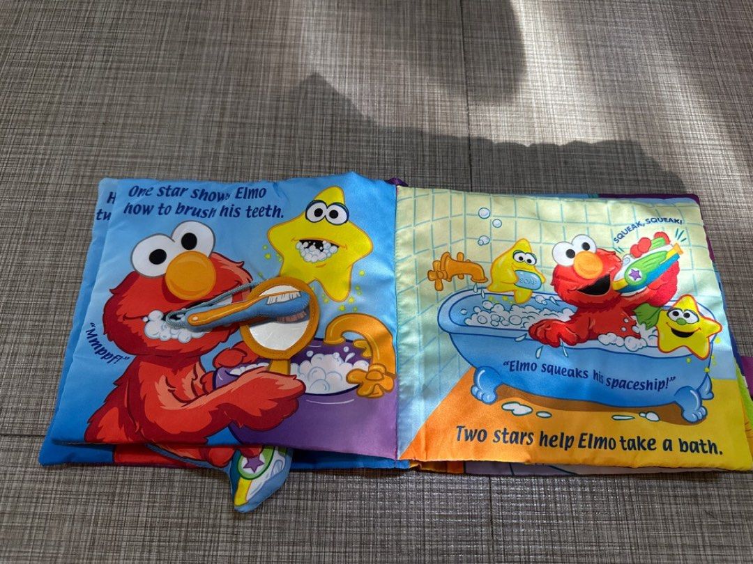 Elmo Bedtime soft plushie book, Babies & Kids, Infant Playtime on Carousell