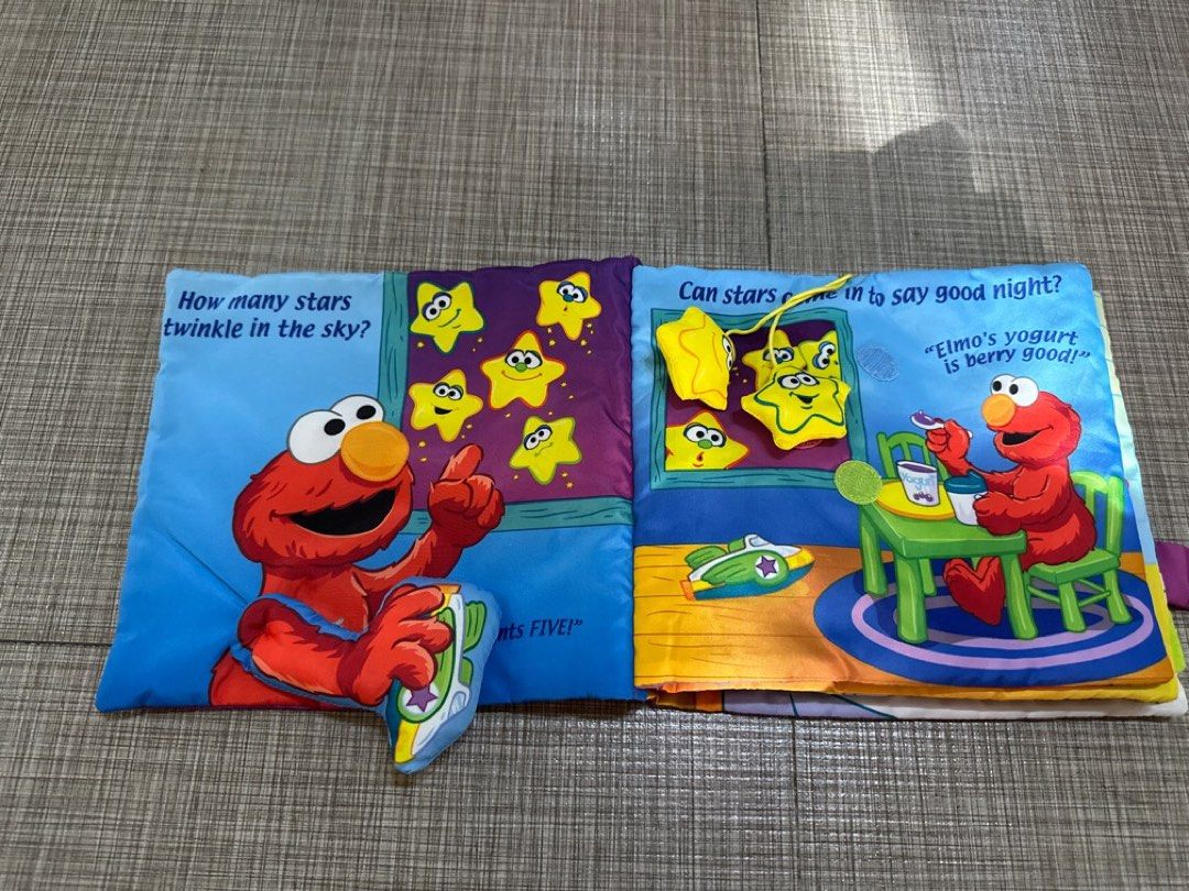 Elmo Bedtime soft plushie book, Babies & Kids, Infant Playtime on Carousell