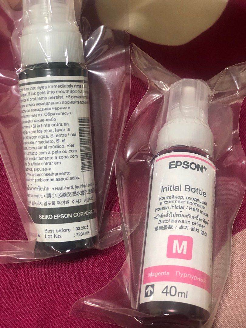 Epson L121/L120 inkjet printer ink 4psc, Everything Else on Carousell
