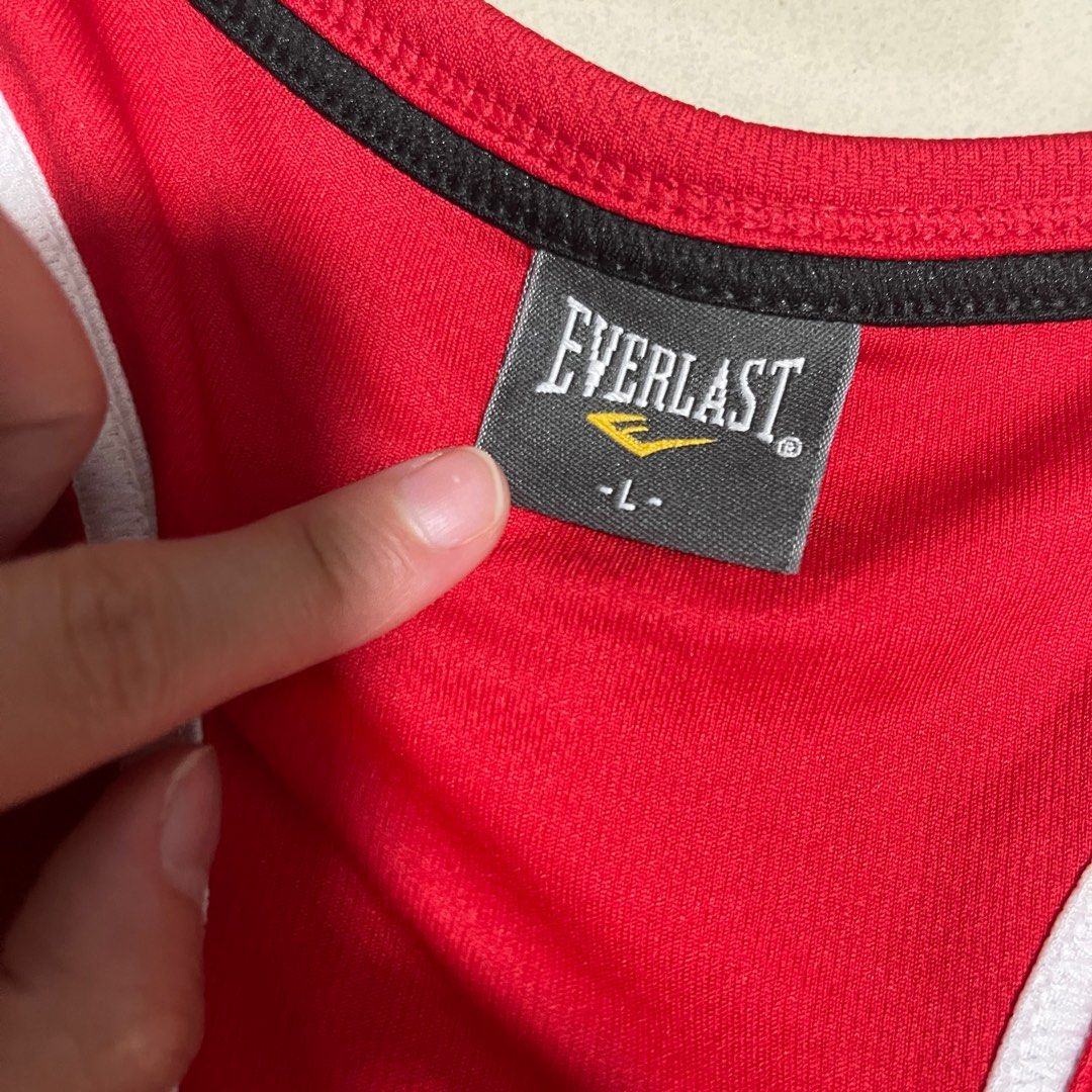 Everlast Red Singlet Top, Men's Fashion, Activewear on Carousell