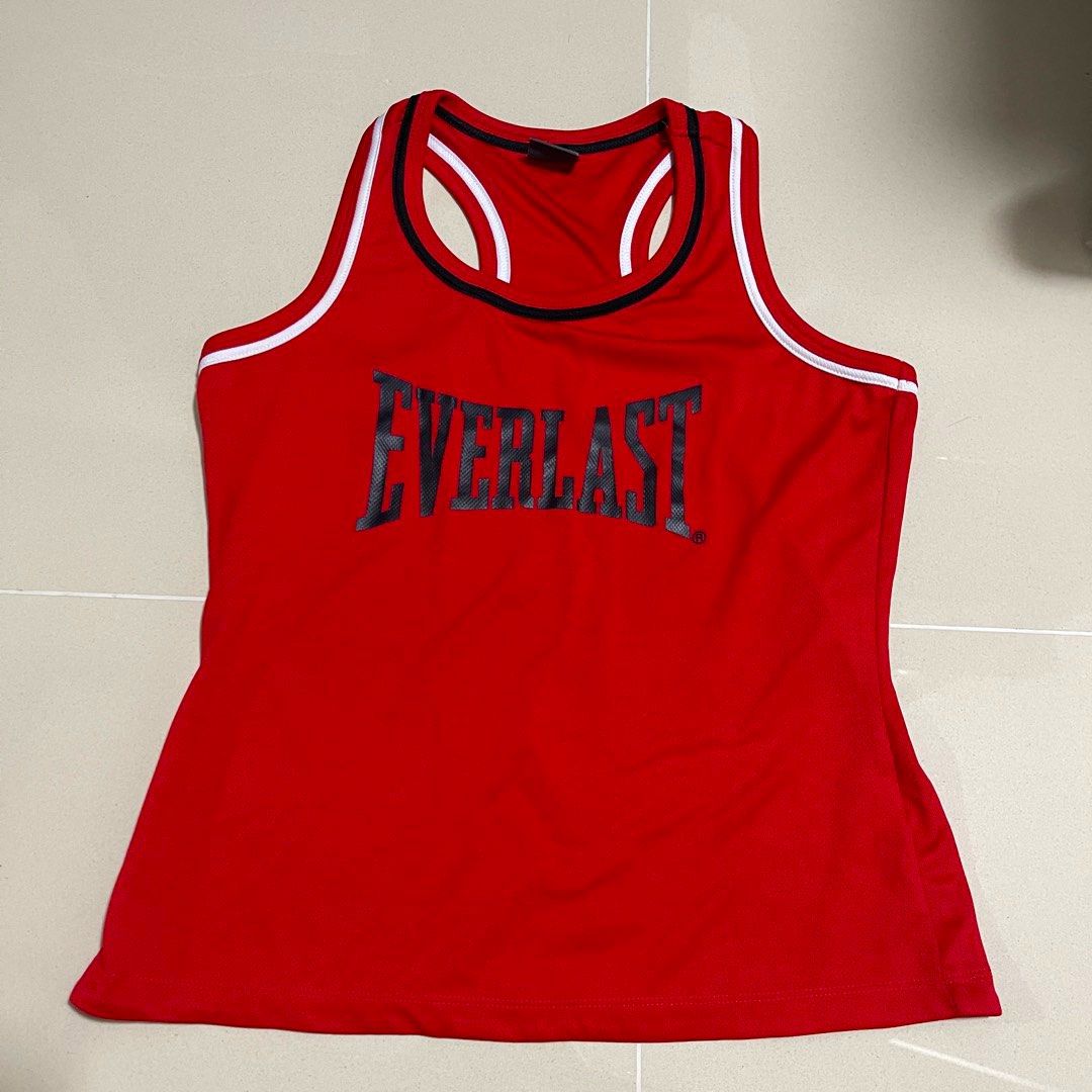 Everlast Red Singlet Top, Men's Fashion, Activewear on Carousell