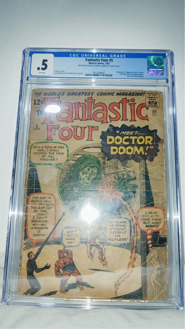 Fantastic Four 5 CGC .5, Hobbies & Toys, Books & Magazines, Comics & Manga on Carousell