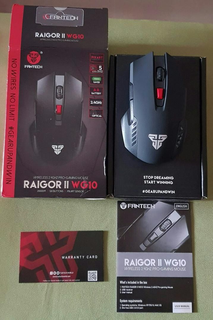 FANTECH WG10 RAIGOR ll WIRELESS 2.4GHZ PRO-GAMING MOUSE, Computers ...