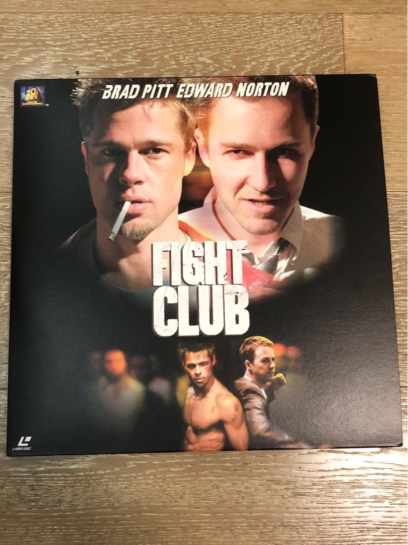 Fight Club 2000 issued super rare laserdisc Brad Pitt, Hobbies & Toys ...