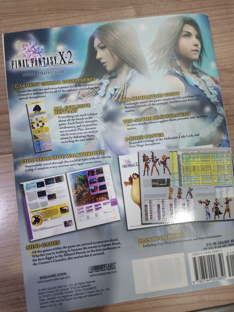 Final fantasy X-2 official guidebook, Video Gaming, Video Games ...