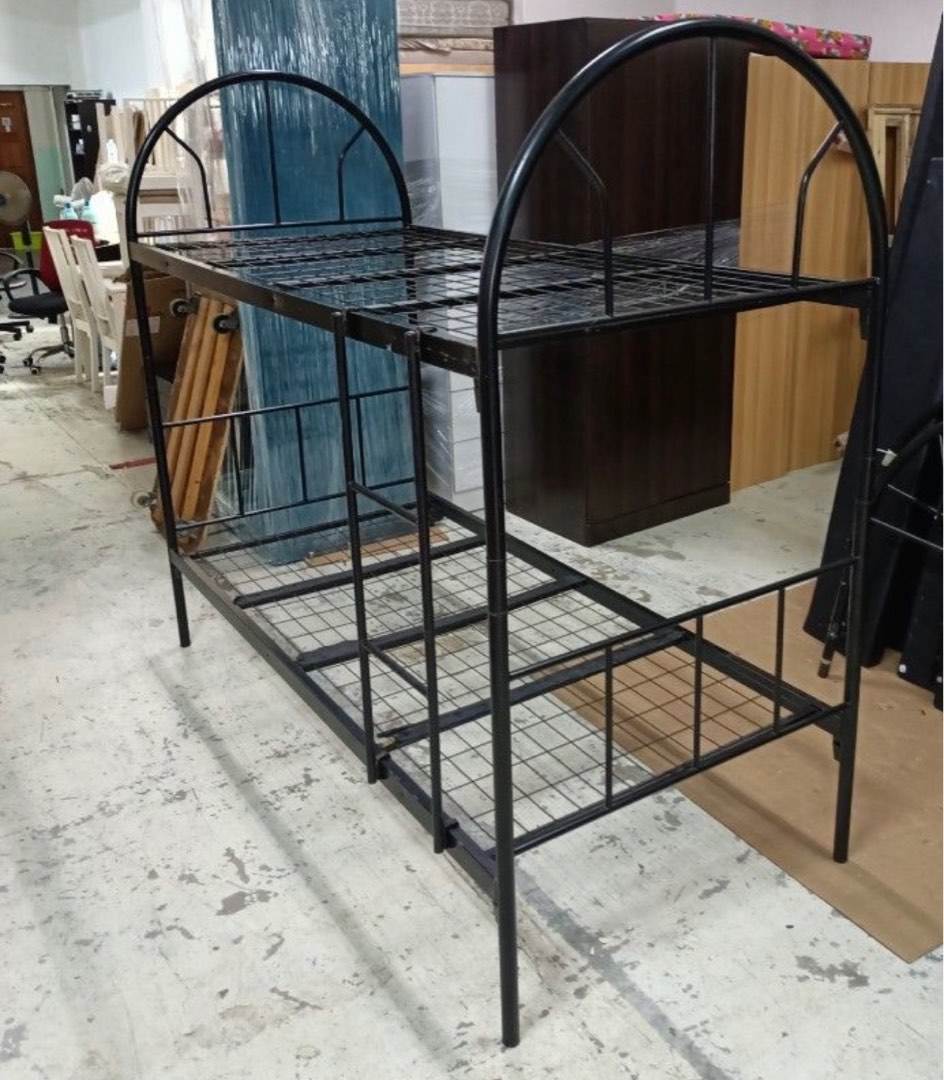 Free delivery Double decker bed frame/Bunk bed frame, Furniture & Home ...