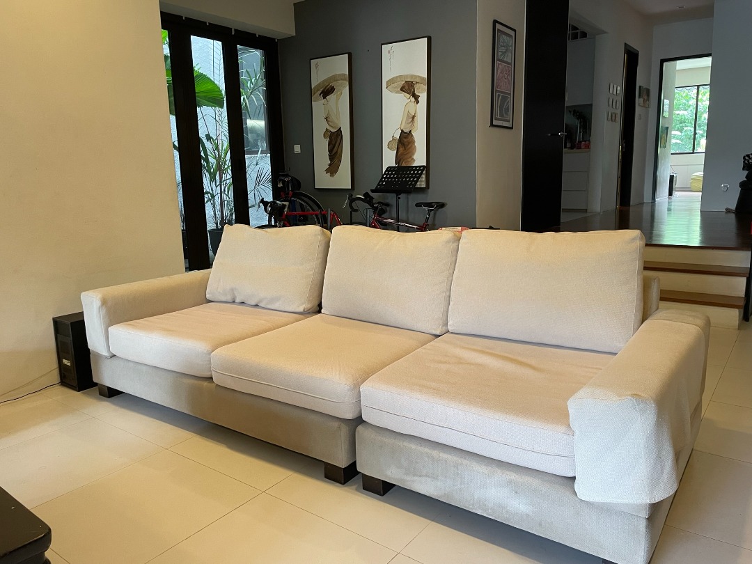 Free sofa due to moving out., Furniture & Home Living, Furniture, Sofas ...