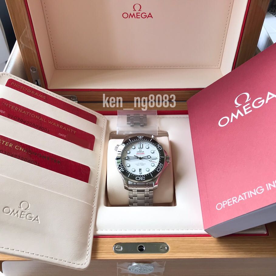 [SOLD] Full Set Omega Seamaster Pro SMP 300 White, Luxury, Watches on ...