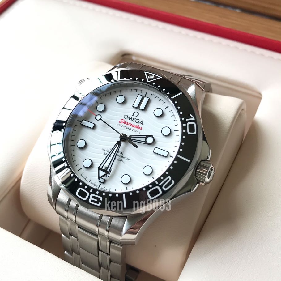 [SOLD] Full Set Omega Seamaster Pro SMP 300 White, Luxury, Watches on ...