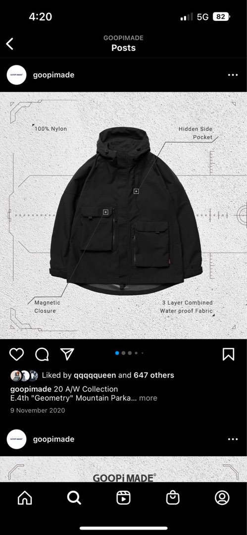 Goopi parka, 男裝, 外套及戶外衣服 - Carousell
