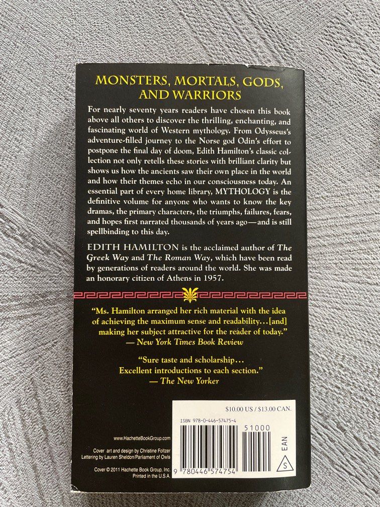 Greek Mythology, myths Gods and Heroes, by edith hamilton, Hobbies ...