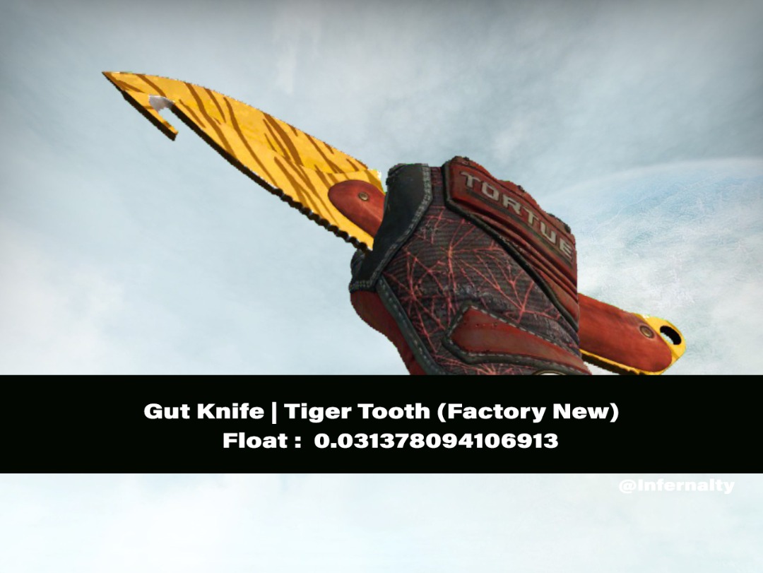 Gut Knife Tiger Tooth FN CSGO SKINS KNIVES, Video Gaming, Gaming ...