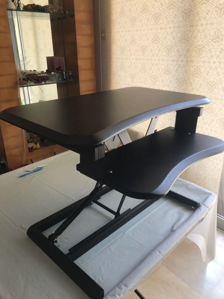 Height adjustable ergonomic table, Furniture & Home Living, Furniture ...