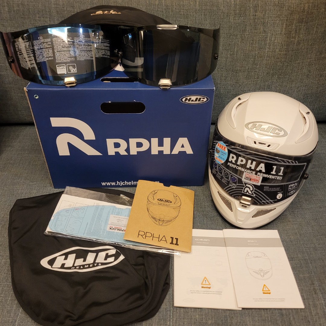 HJC RPHA 11 PEARL WHITE MEDIUM on Carousell