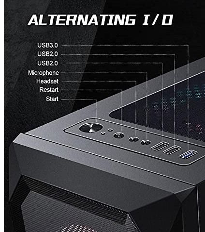 Huntkey Night Hunter V Gaming Case with 3 USB Front Panels ATX / Micro ...