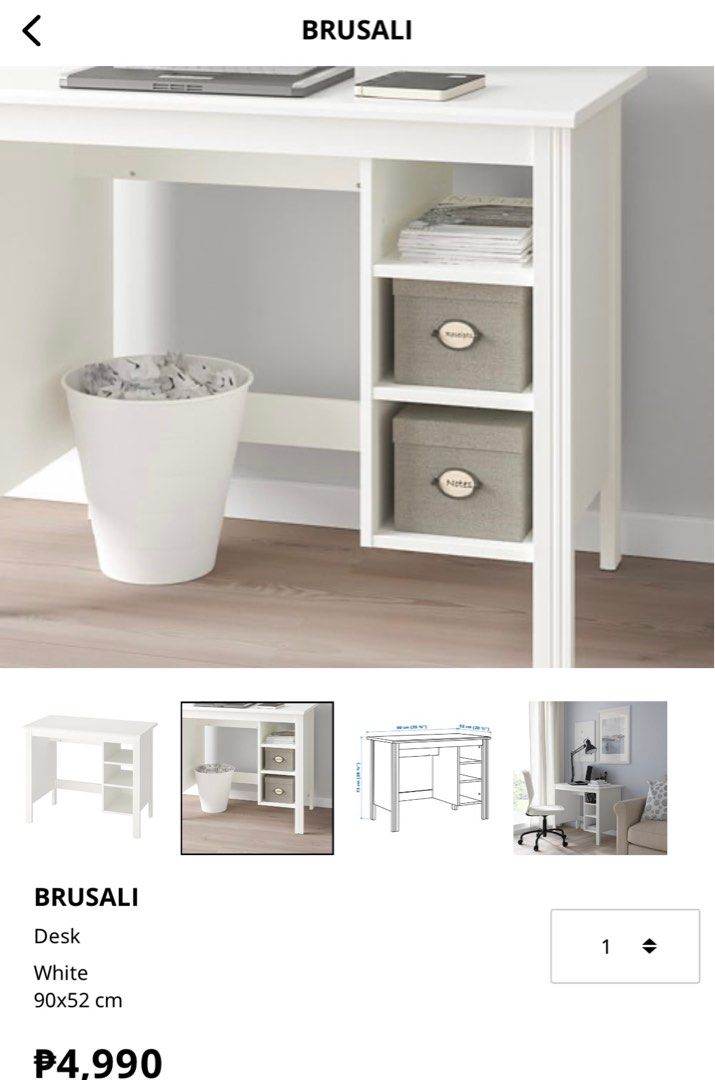 Ikea Computer Table, Furniture & Home Living, Office Furniture ...