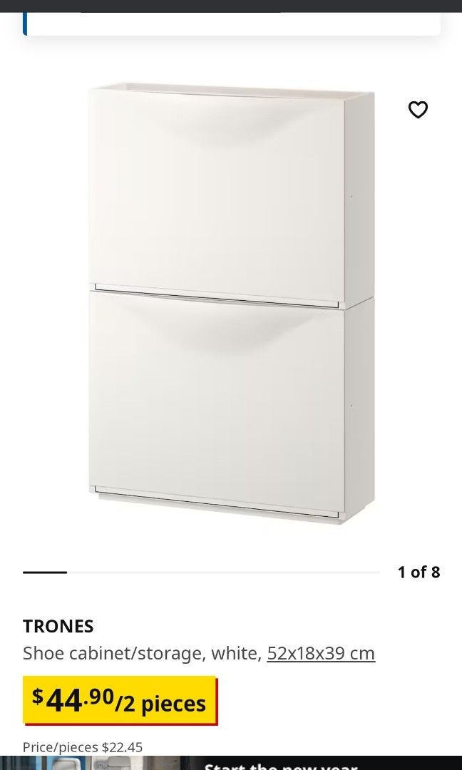 Ikea trones shoe cabinet/storage, Furniture & Home Living, Furniture ...