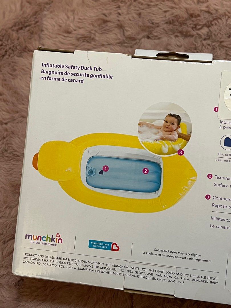INFLATABLE SAFETY DUCK TUB, Babies & Kids, Bathing & Changing, Bathtub ...