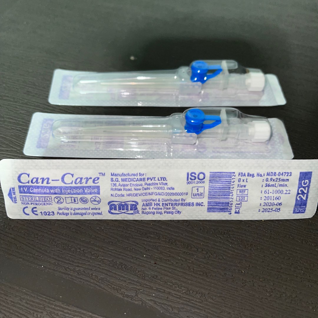IV Cannula with Injection Valve, Health & Nutrition, Medical Supplies ...