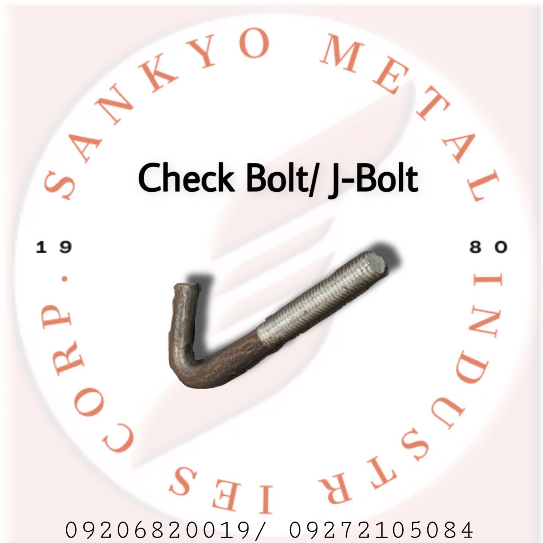 J bolt or Check Bolt, Commercial & Industrial, Construction & Building ...