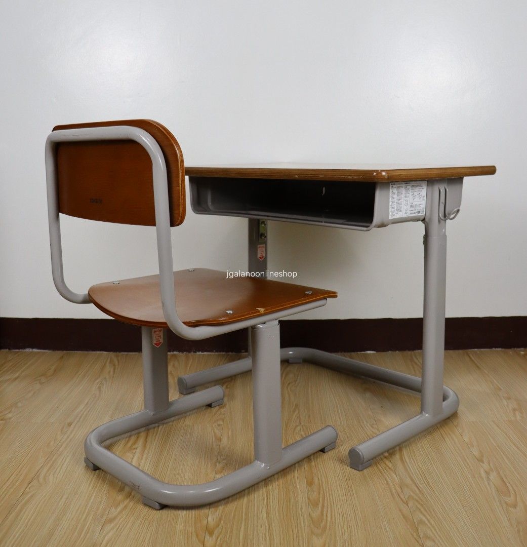 Kokuyo Japanese School Desk Kids Study Table and Chair, Babies & Kids ...