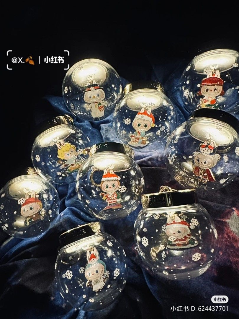 Labubu Let's Christmas Pendant with Light blindbox blindbox, Hobbies ...