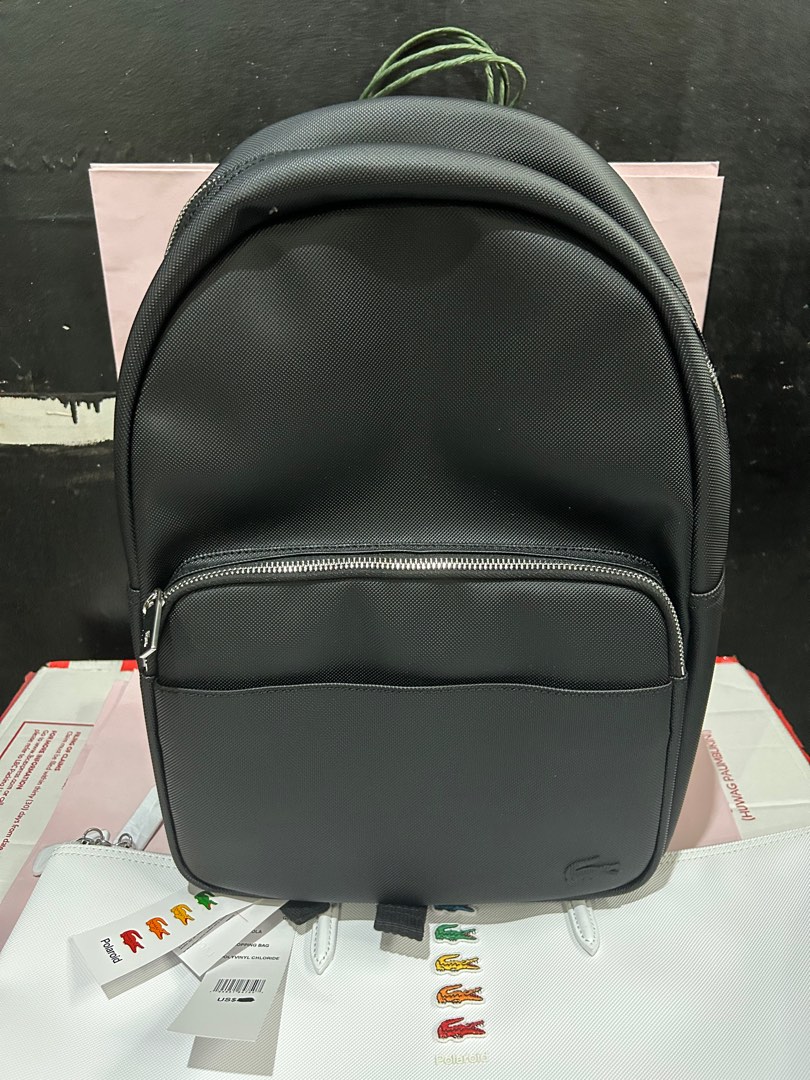 Lacoste black backpack, Women's Fashion, Bags & Wallets, Backpacks on ...