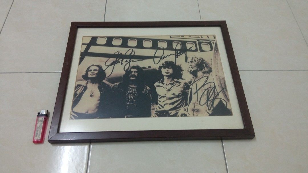 Led Zeppelin signatures wall frame, Furniture & Home Living, Home Decor ...