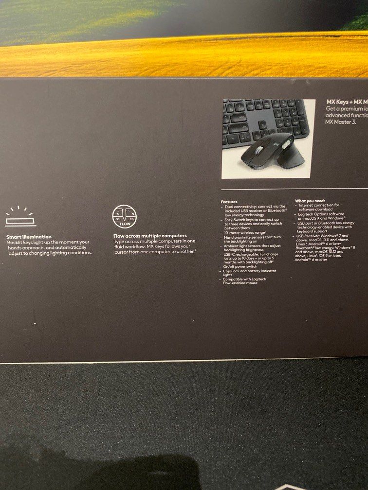 Logitech Silent MX Keyboard Advanced Wireless Illuminated Keyboard Up To Computer