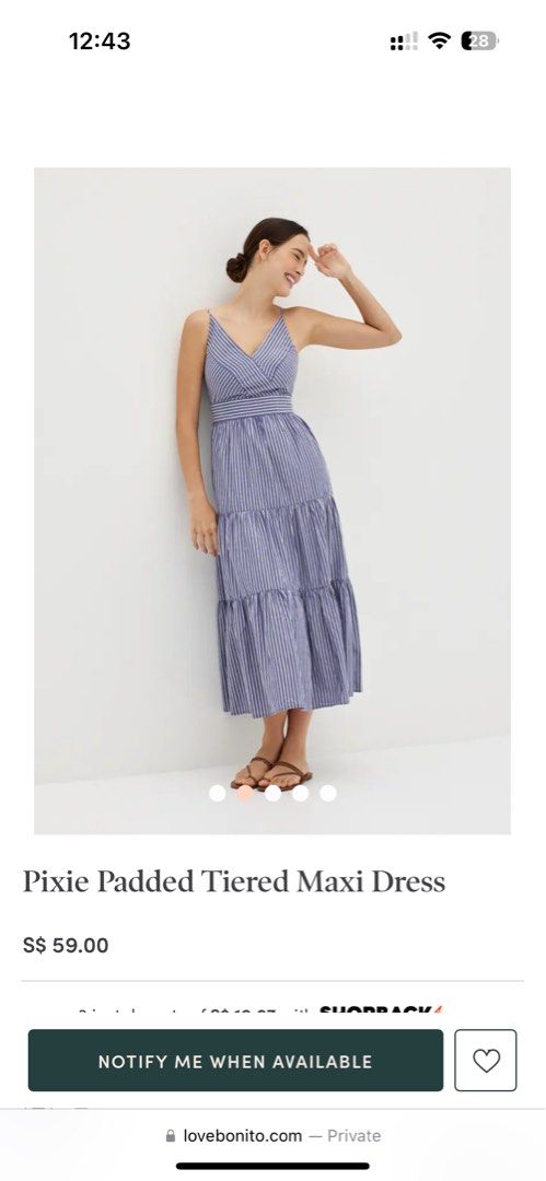 Love bonito Pixie Padded Tiered Maxi Dress, Women's Fashion, Dresses & Sets, Dresses on Carousell