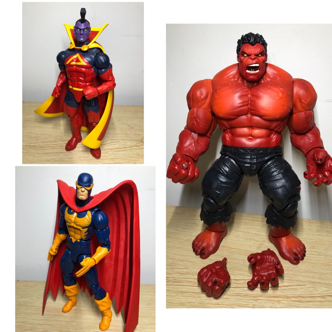 SET of 3 Marvel Legends Red Hulk (authentic,not KO) Gladiator Nighthawk ...