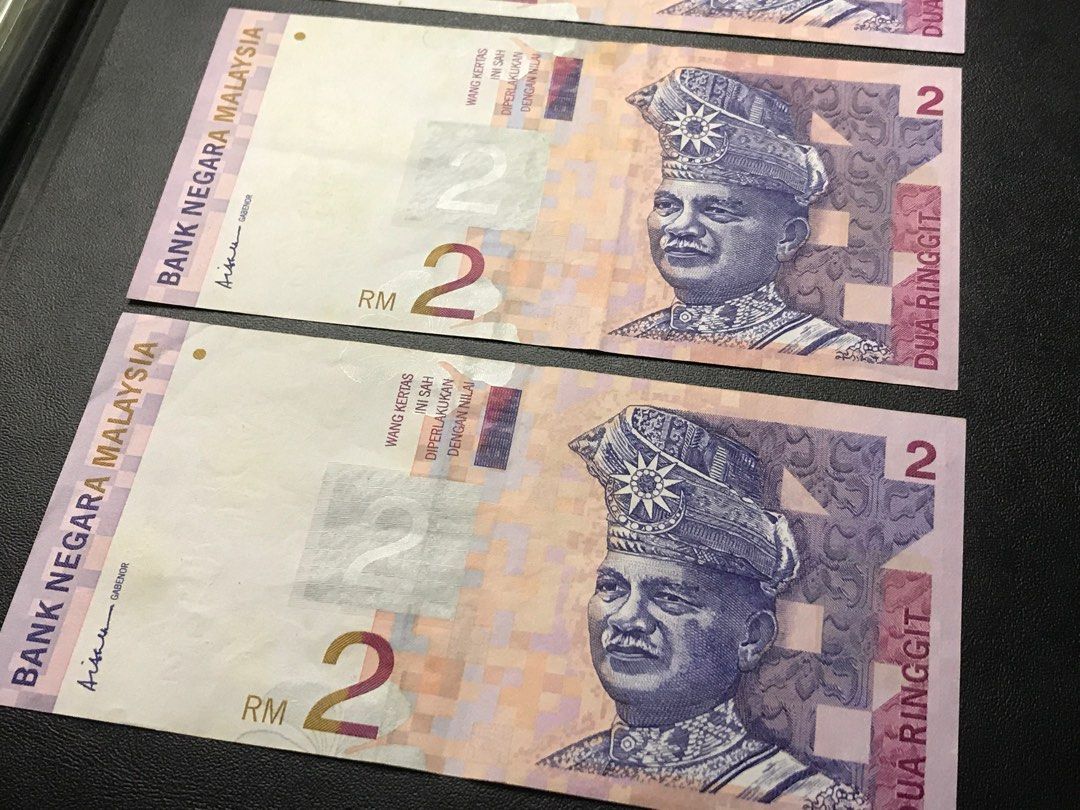 Malaysia RM2 Ali Abul Hassan 9th series DF DG DH duit lama banknotes ...