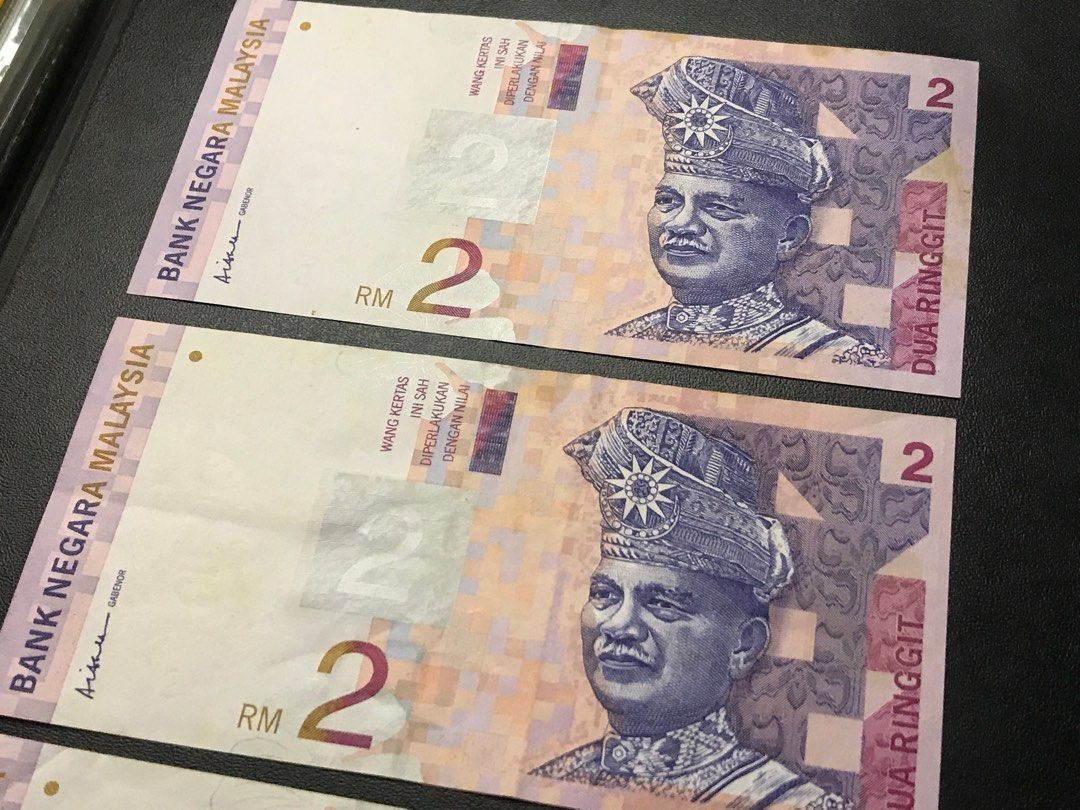Malaysia RM2 Ali Abul Hassan 9th series DF DG DH duit lama banknotes ...