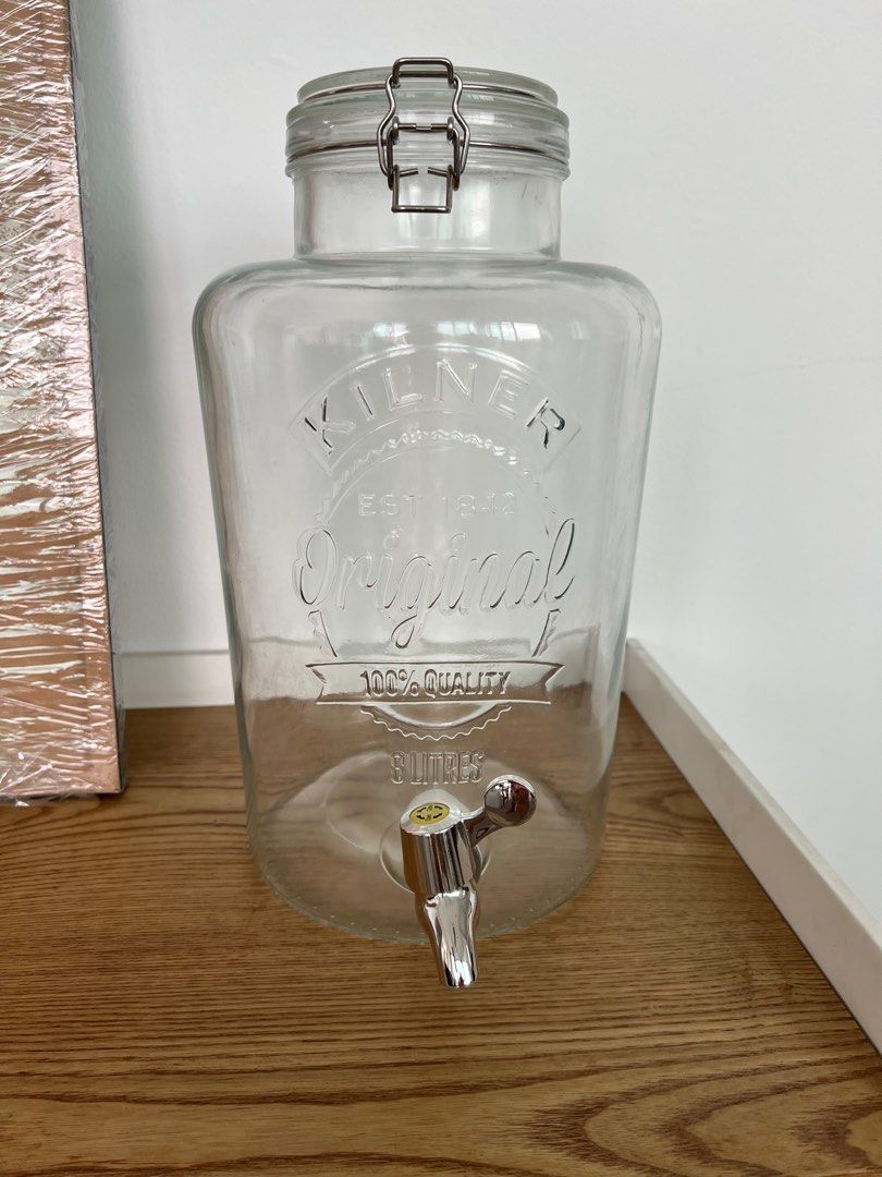 Mason jar pitcher with tap, Furniture & Home Living, Kitchenware ...