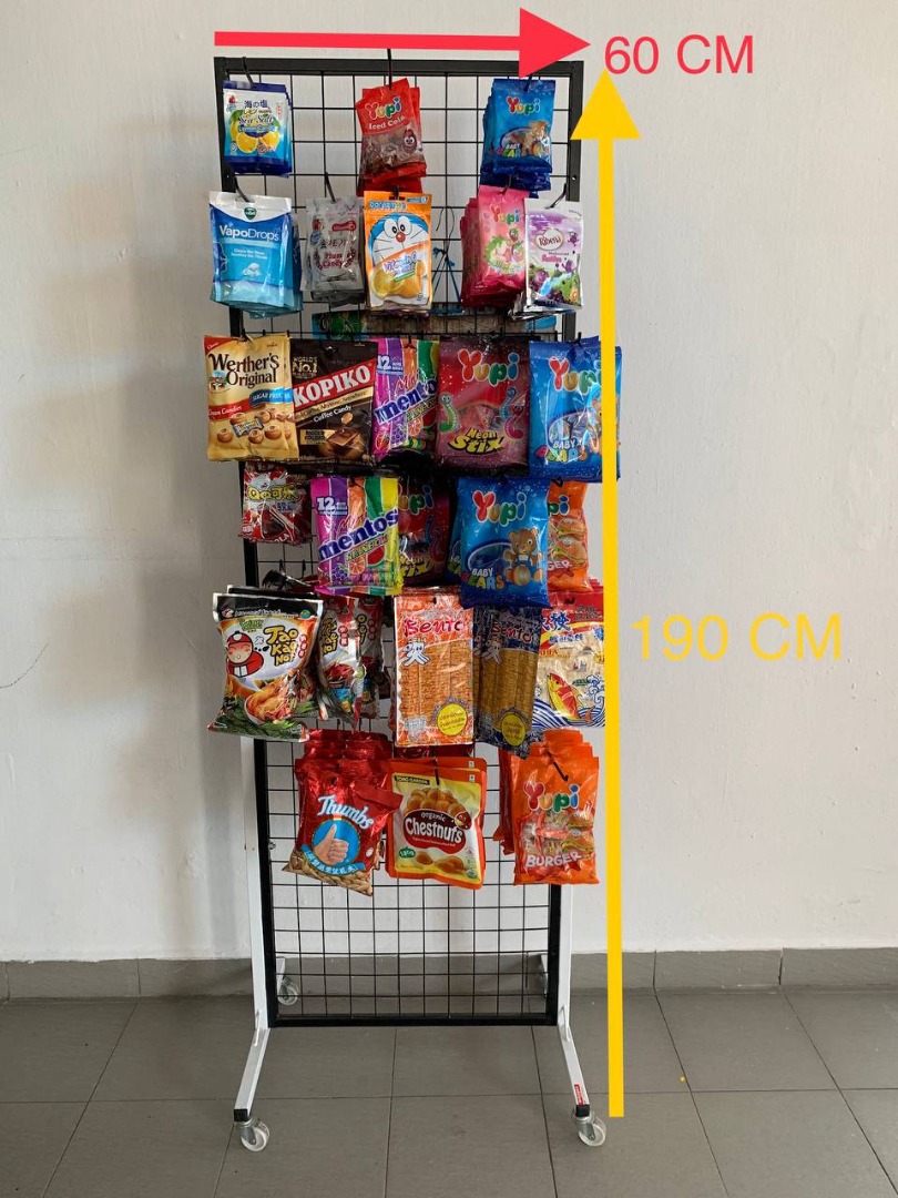 Nikorex Matt Black Rack with Wheel and Hooks, Furniture & Home Living ...