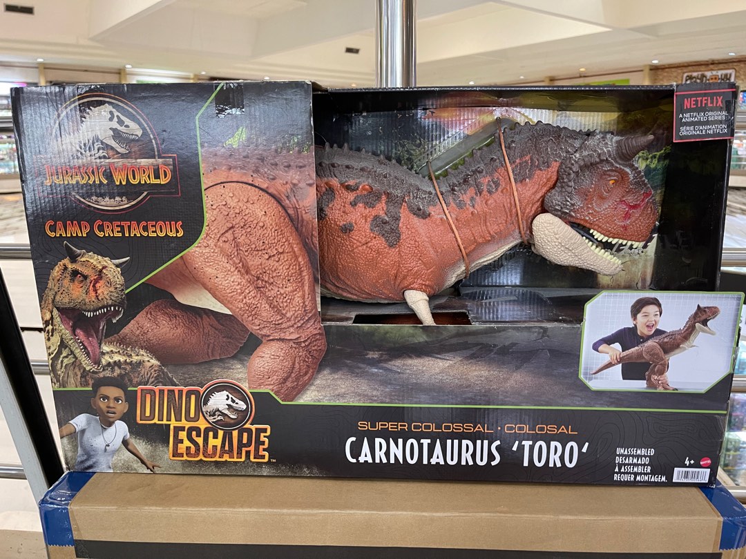 Mattel JURRASSIC PARK CARNOTARUS ' TORO' 21 inch, Hobbies & Toys, Toys ...