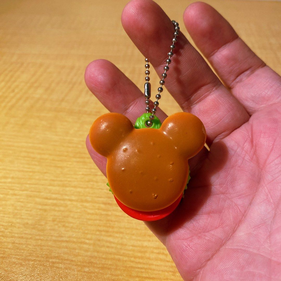 Mickey mouse burger keychain, Hobbies & Toys, Toys & Games on Carousell