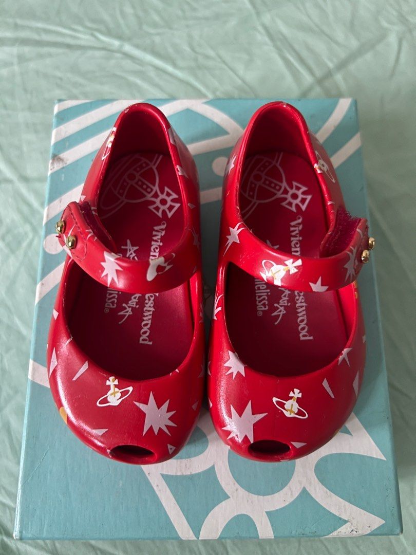 Mini Melissa red shoes, Babies & Kids, Babies & Kids Fashion on Carousell