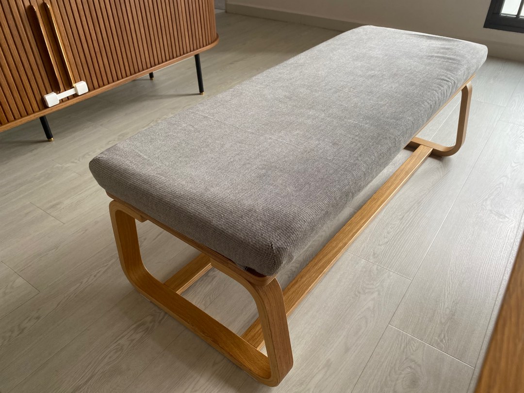 Muji- Living dining bench / Oak W113xD46xH40.5cm, Furniture & Home ...