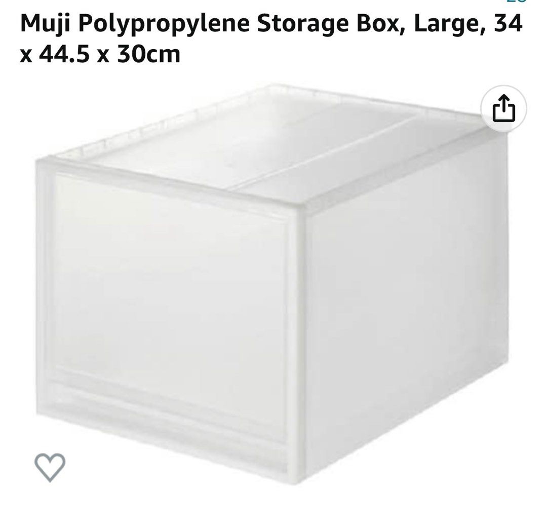 Muji large storage drawer plastic cabinet good condition, Furniture ...
