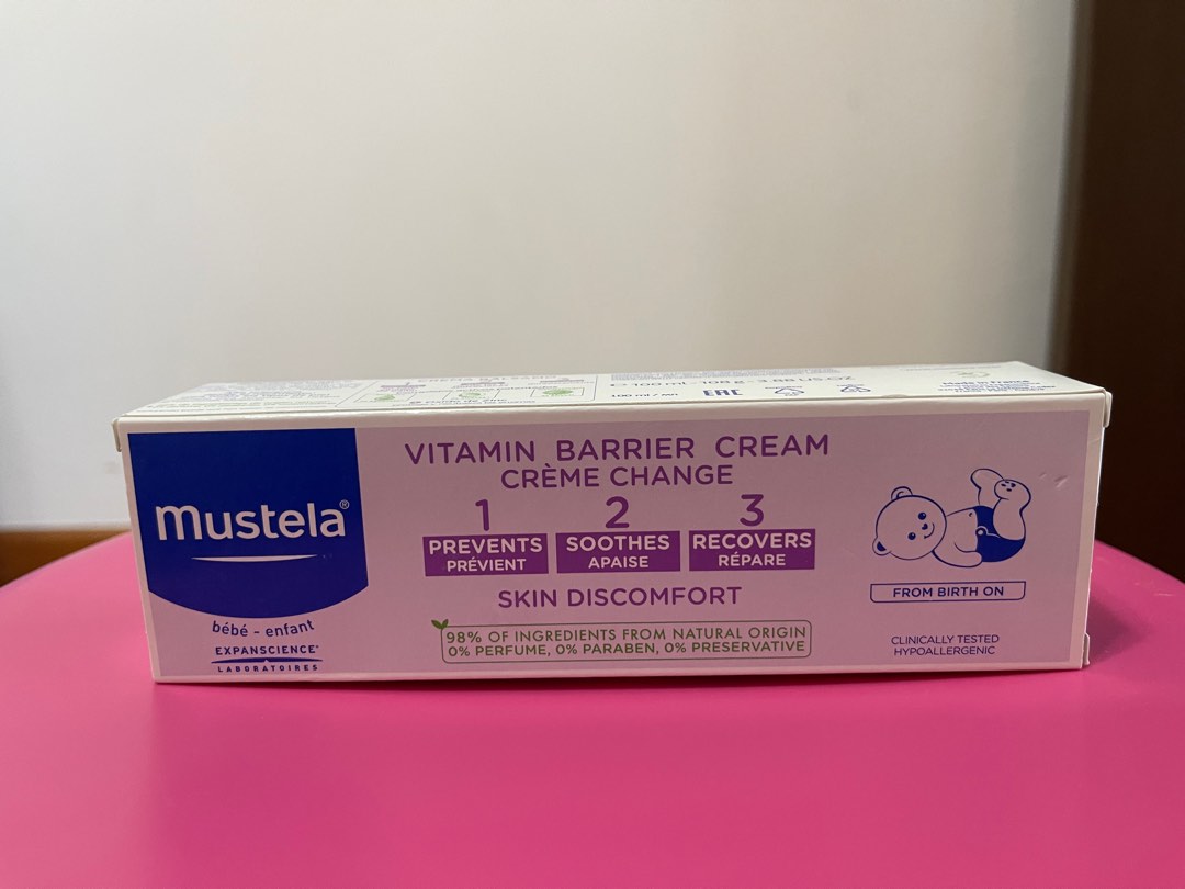Mustela Vitamin Barrier Diaper Cream (100ml), Babies & Kids, Bathing ...