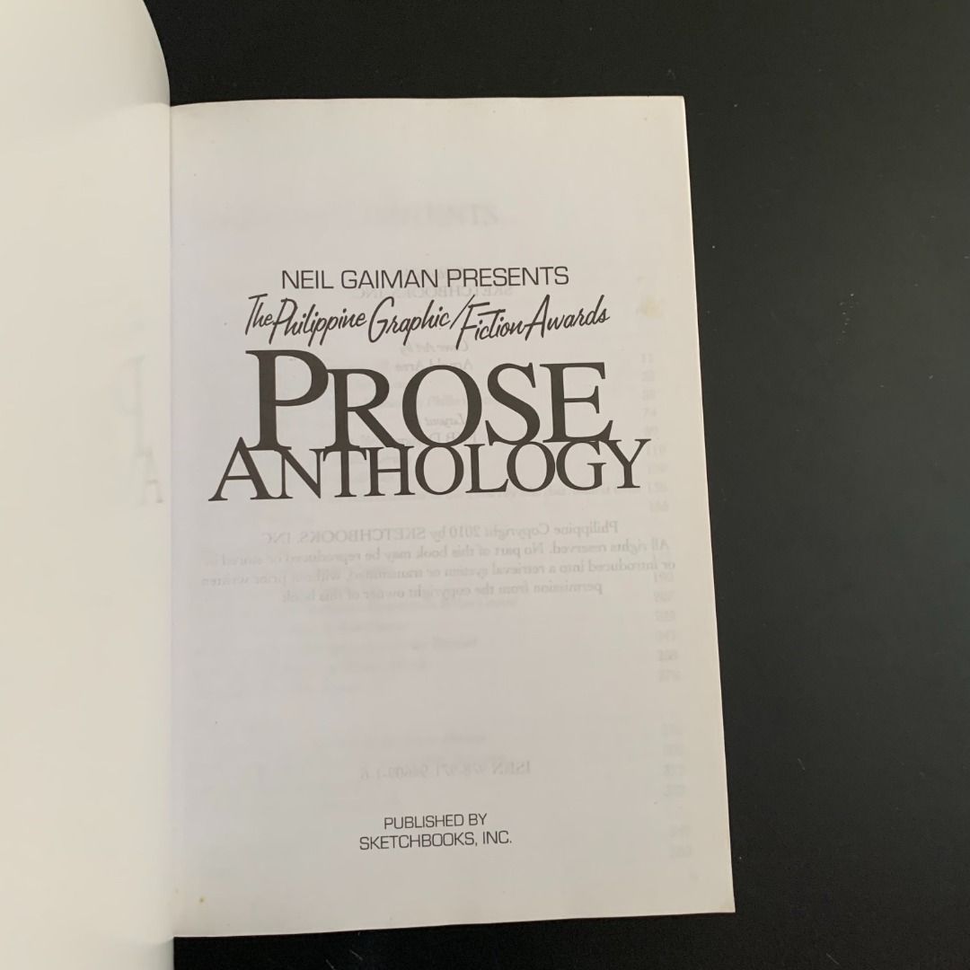 Neil Gaiman Presents The Philippine Graphic/Fiction Awards: Prose ...