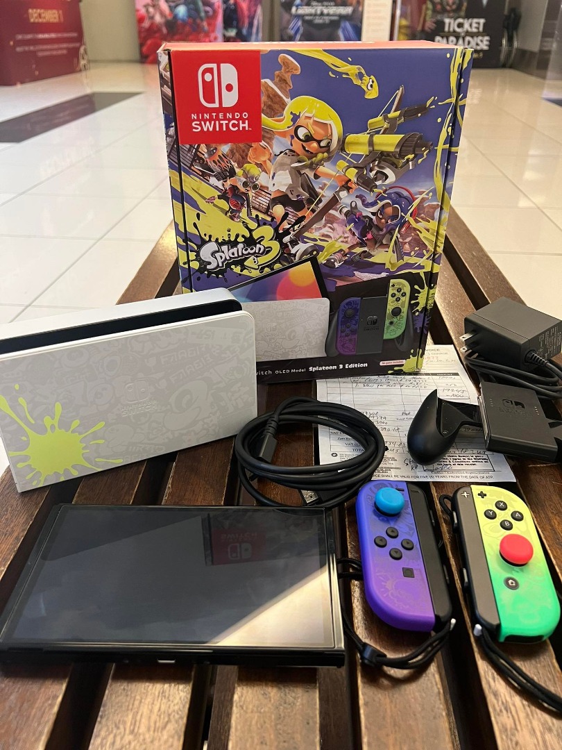 Nintendo Switch OLED Splatoon 3 Edition Complete with Receipt, Video ...