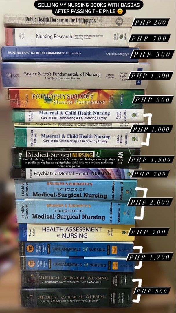 NURSING BOOKS FOR SALE, Hobbies & Toys, Books & Magazines, Textbooks on ...