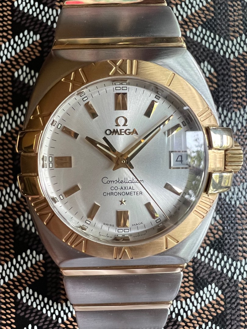 Omega Constellation Double Eagle 18k Gold, Luxury, Watches on Carousell