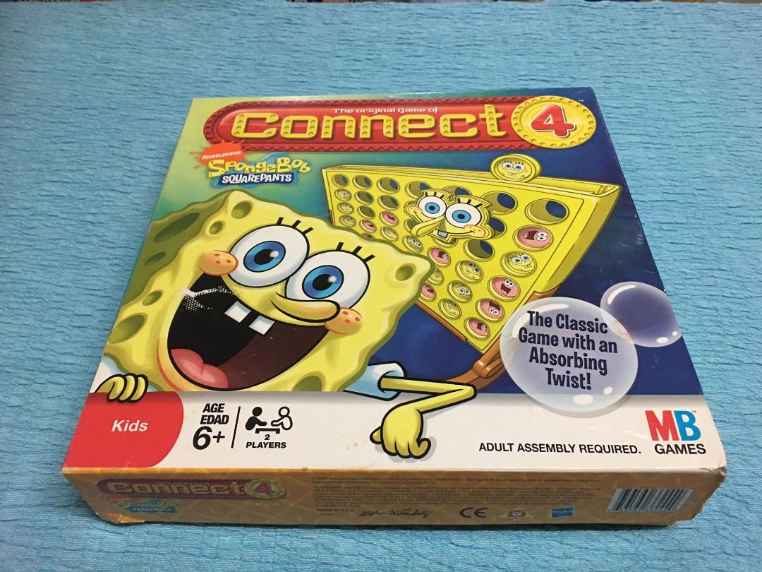 Original Game of Connect 4 - Spongebob Squarepants, Hobbies & Toys ...