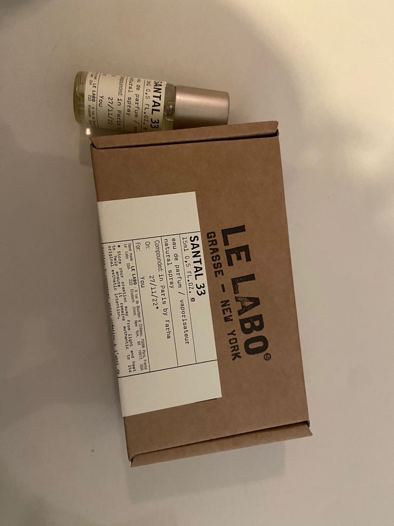Original Le Labo Santal 33, Beauty & Personal Care, Fragrance ...